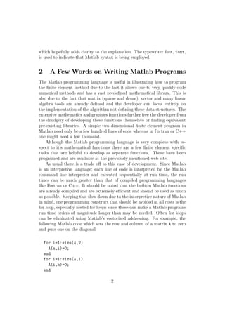 Fem in matlab | PDF | Programming Languages | Computing