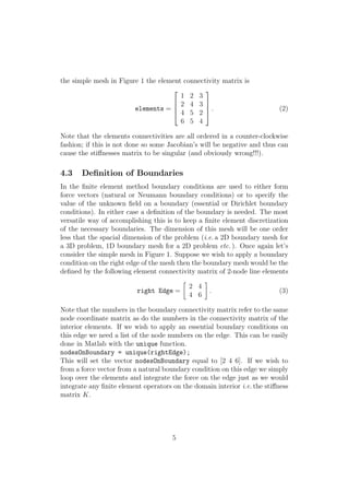 Fem in matlab | PDF | Programming Languages | Computing