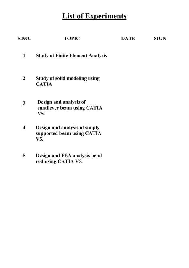 Fem lab manual 2 | PDF