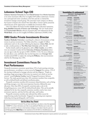Foundation & Endowment Money Magazine 11-30-2009 | PDF