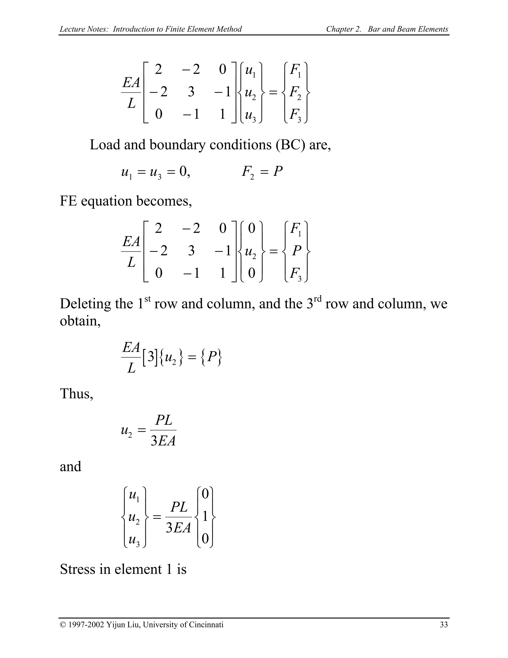 Finite Element Methode (FEM) Notes | PDF