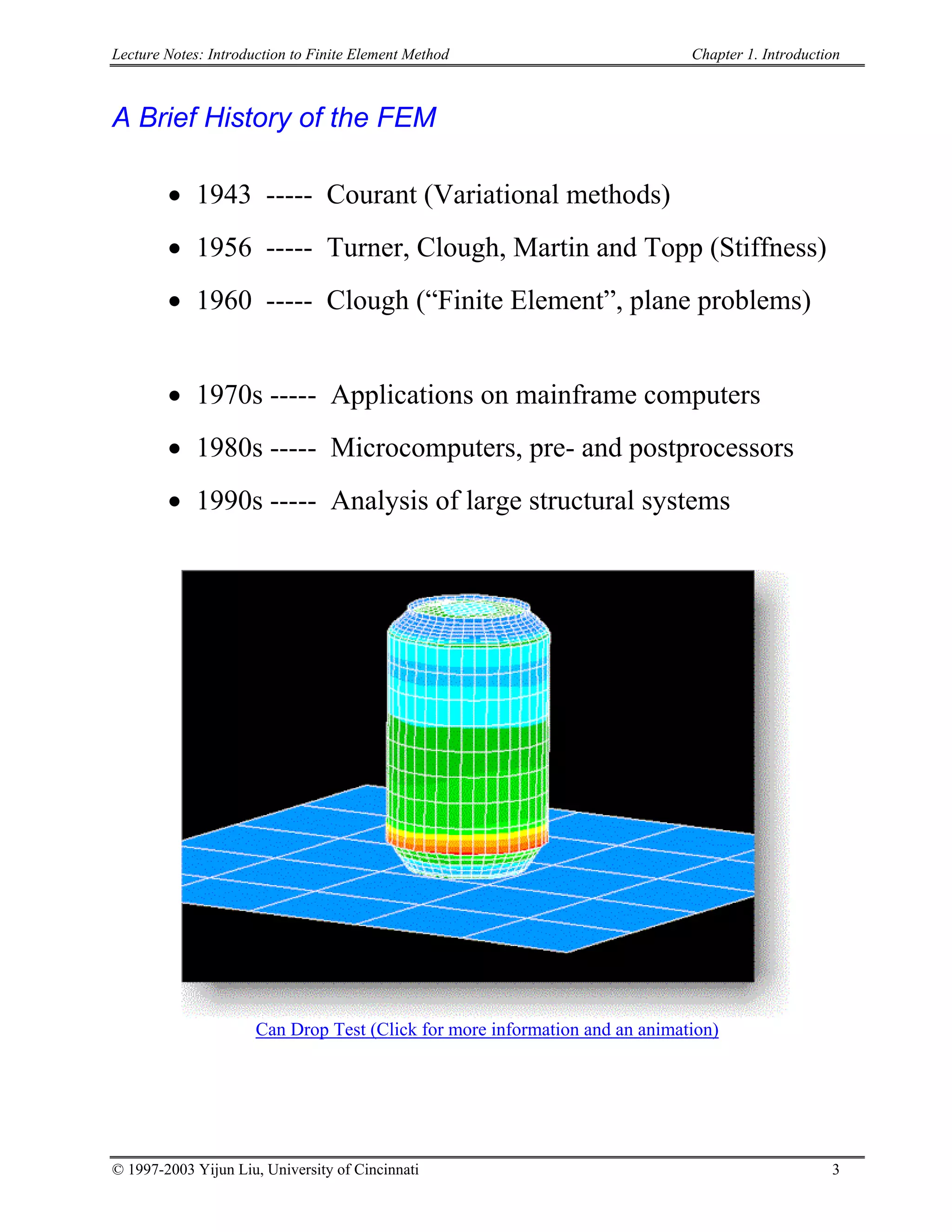 Finite Element Methode (FEM) Notes | PDF