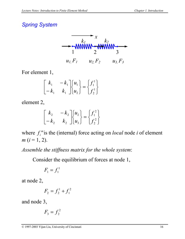 Finite Element Methode (FEM) Notes | PDF