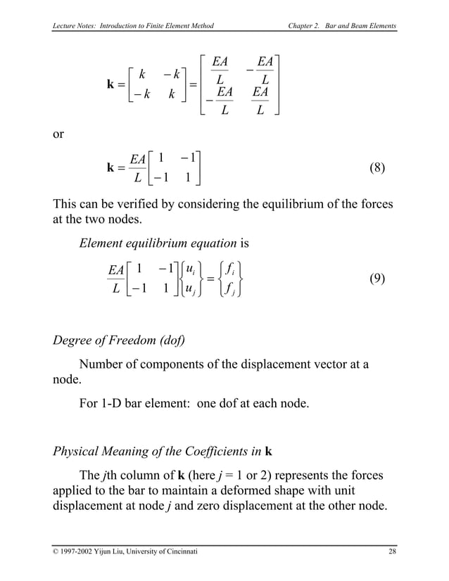 Finite Element Methode (FEM) Notes | PDF