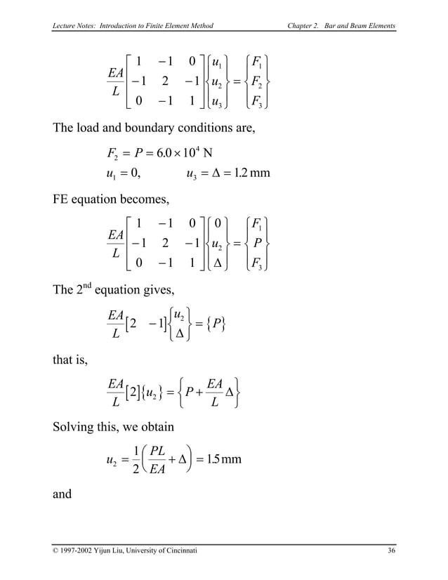 Finite Element Methode (FEM) Notes | PDF