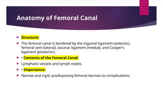 Femoral hernia.pptx surgical diseases .... | PPTX