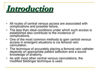 Femoral line | PPT