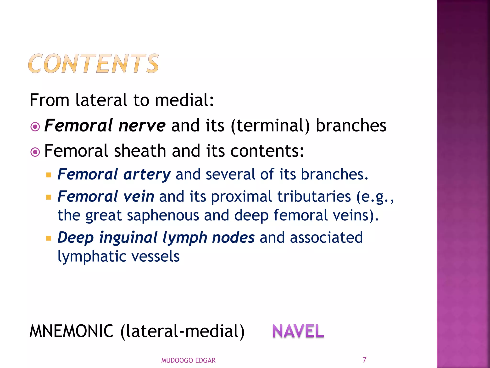 Femoral triangle | PPTX