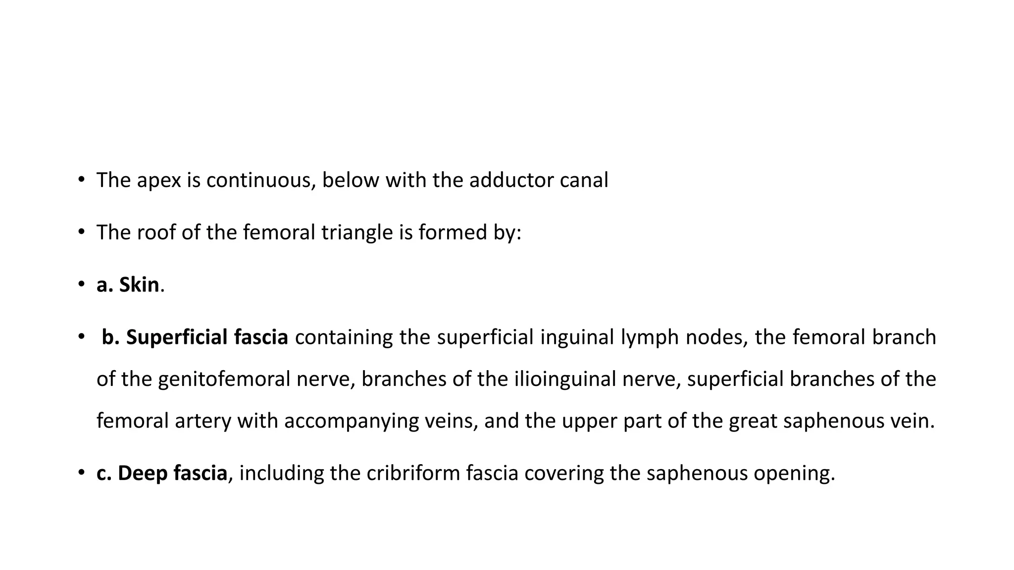 Femoral triangle. | PPTX