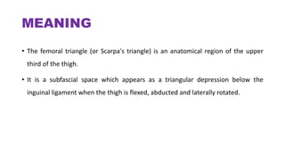 Femoral triangle. | PPTX