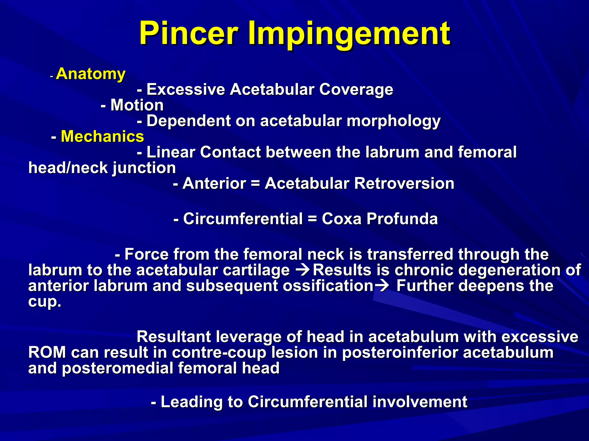 Femoro acetabular impingement syndrome | PPT