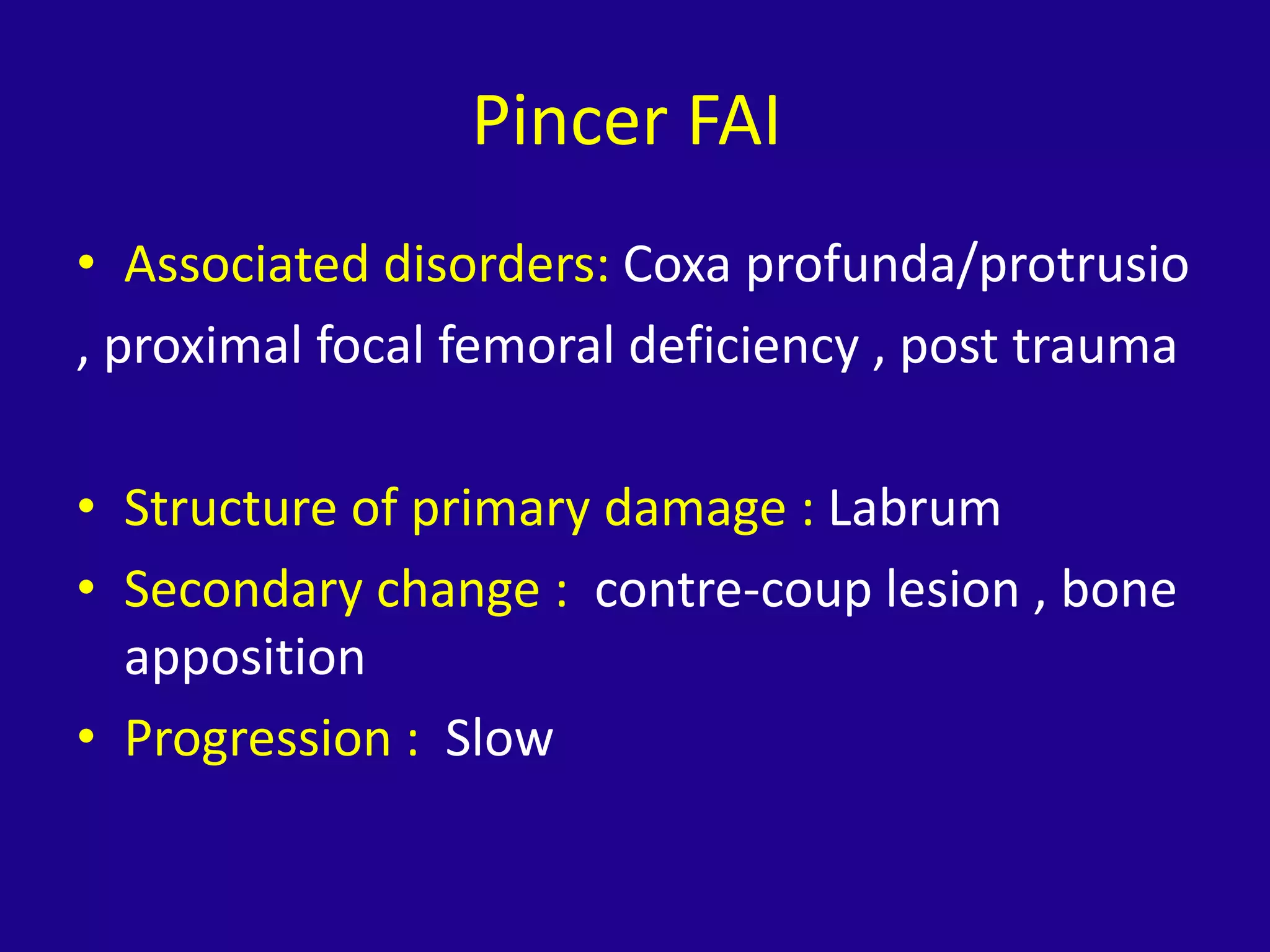 Femoroacetabular impingement syndrome | PPTX