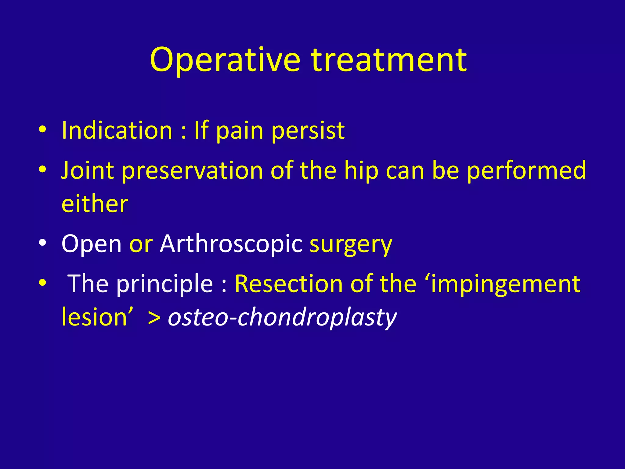 Femoroacetabular impingement syndrome | PPTX