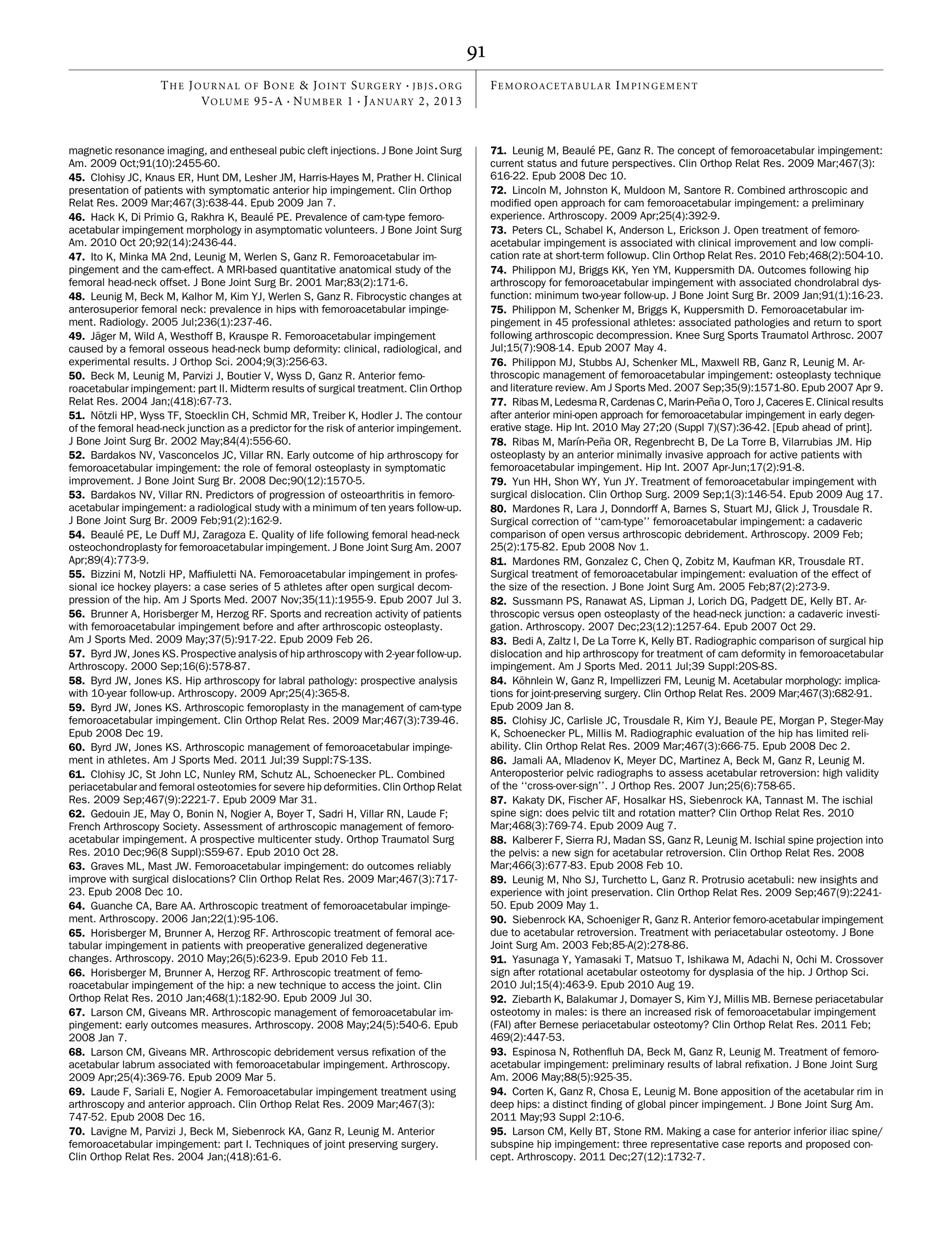 Femoroactabular impingement | PDF