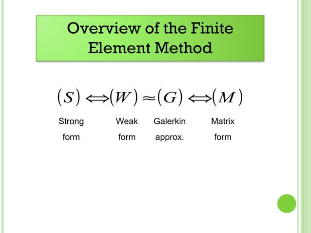 Introduction to finite element method(fem) | PPT | Physics | Science