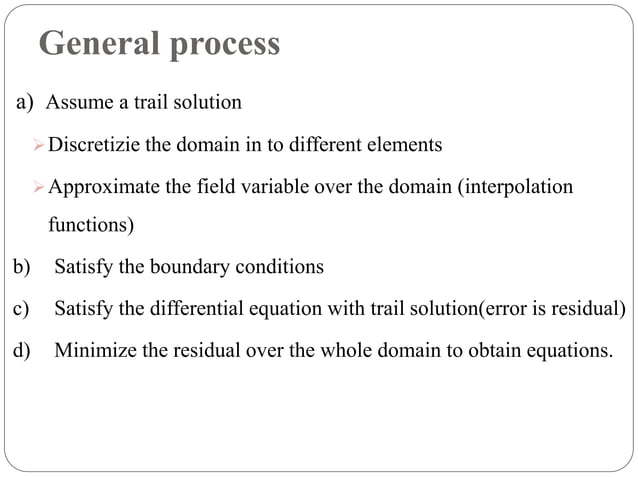 Least Squares Approach In Finite Element Method