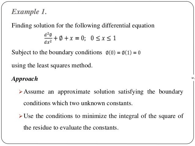 least squares approach in finite element method
