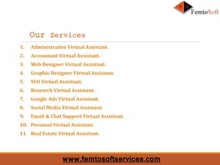 FemtoSoft IT-Virtual Assistant Services In India | PPT