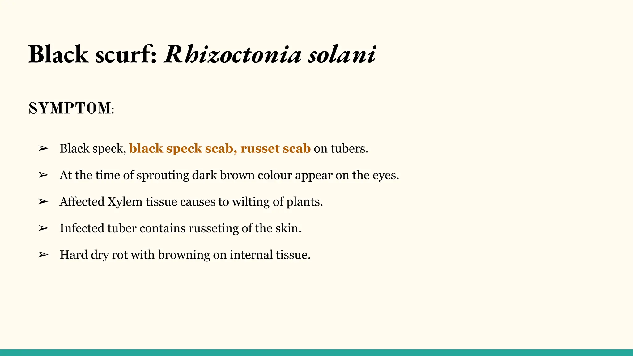 FUNGAL DISEASES OF POTATO (PLANT PATHOLOGY ).pptx