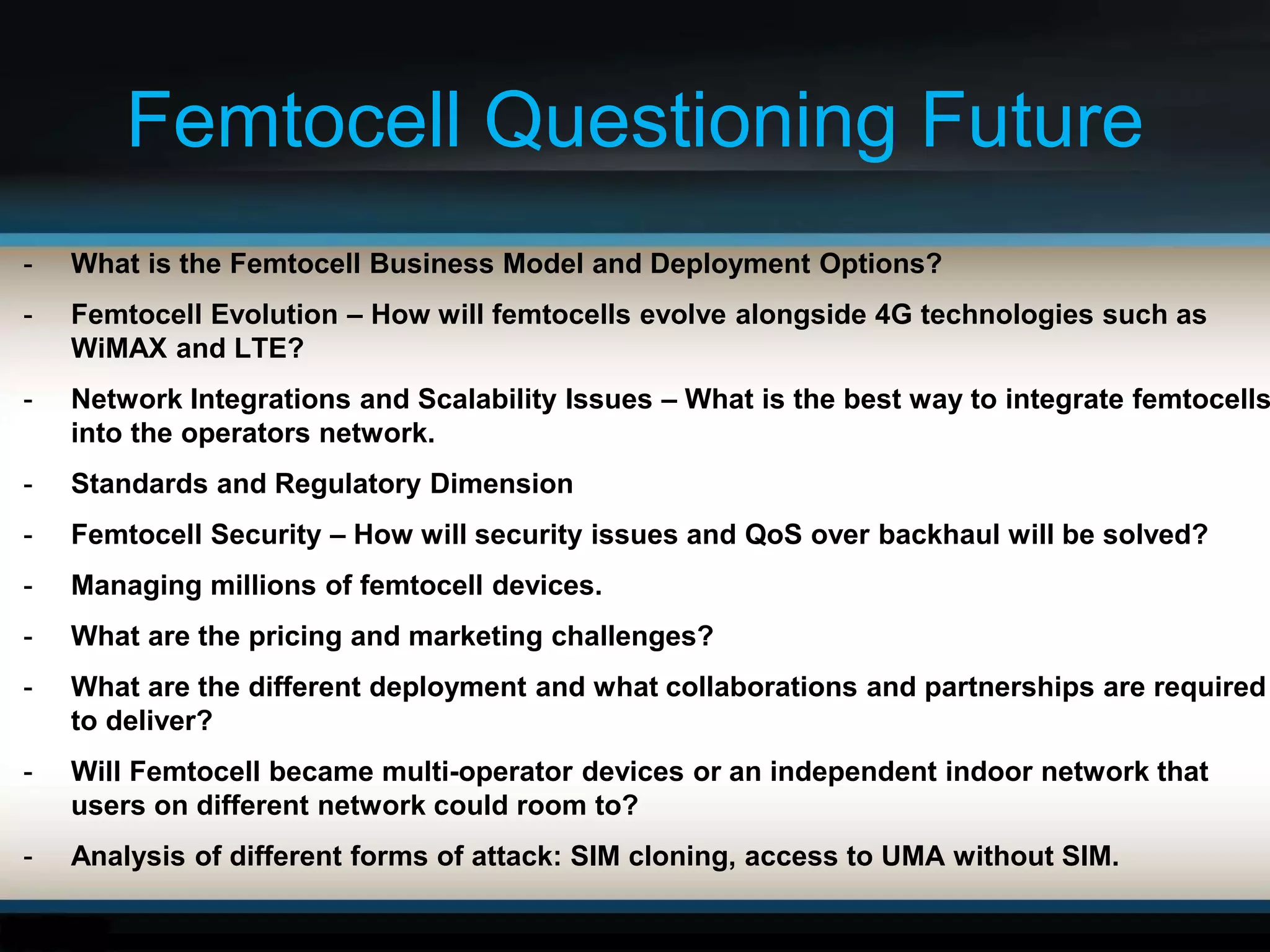 Presentation on Femtocell technology | PPTX