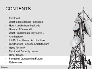 Presentation on Femtocell technology | PPTX