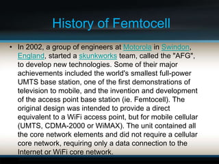 Presentation on Femtocell technology | PPTX