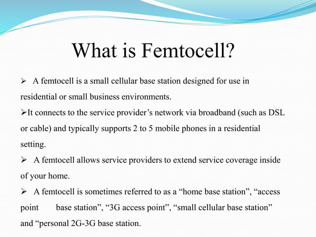 Femtocell | PPT