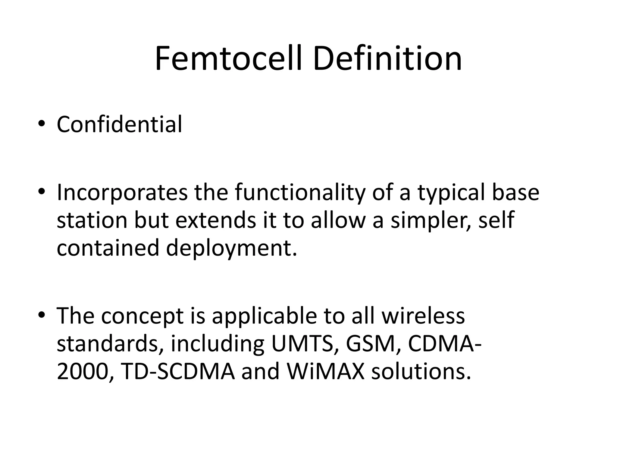 Femtocell definition | PPTX