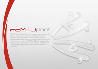 FEMTOprint Corporate Brochure | PDF