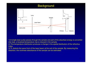 Femtosecond two photon absorption measurements based on the ...