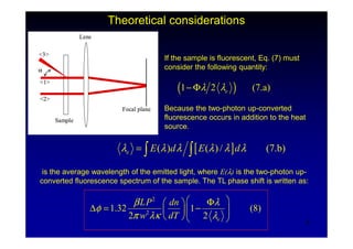 Femtosecond two photon absorption measurements based on the ...