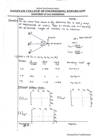 Finite element analysis of truss | PDF