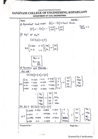 Finite element analysis of Continuous beam | PDF