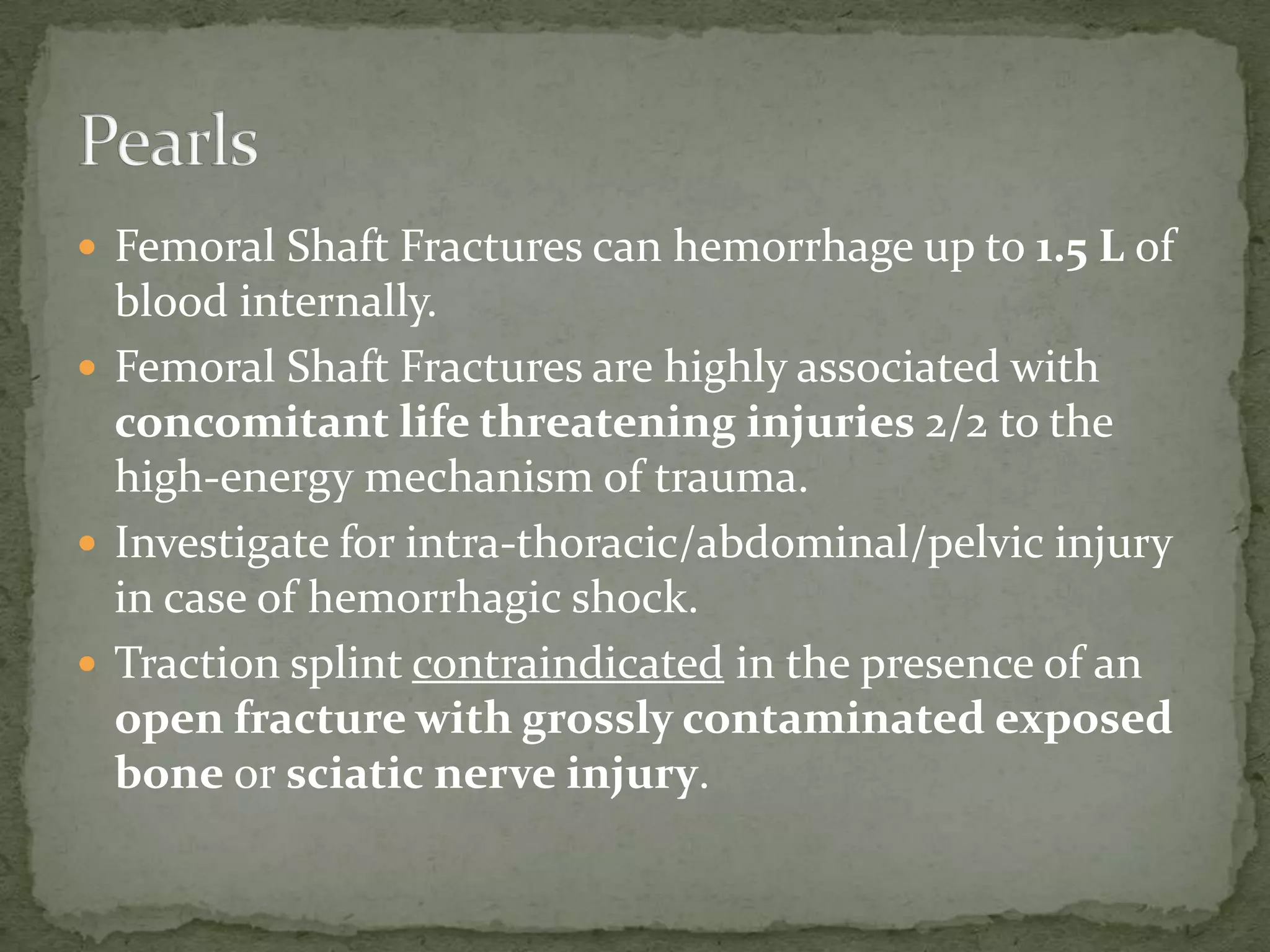 Femoral Shaft Fracture | PPT