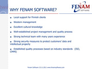 Fenam Software presentation | PPT | Free Download