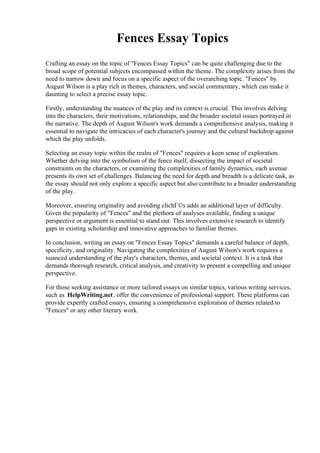 Fences Essay Topics.pdf