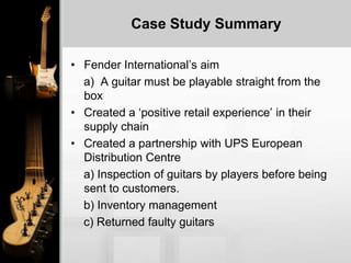 Fender International Supply Chain | PPTX