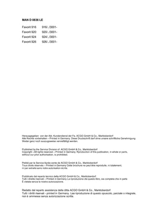 Fendt man d 0836 d0836 le (engine) service repair manual | PDF