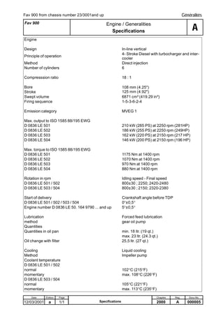 Fendt man d 0836 d0836 le (engine) service repair manual | PDF
