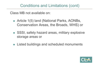 Permitted Development Rights for Change of use of Farm Buildings | PPT