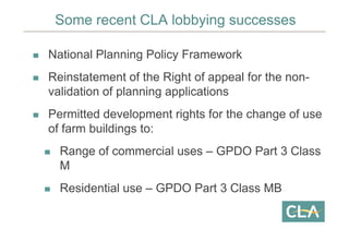 Permitted Development Rights for Change of use of Farm Buildings | PPT