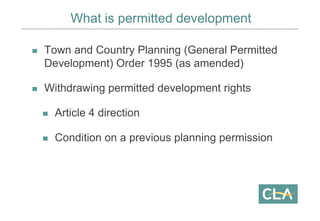 Permitted Development Rights for Change of use of Farm Buildings | PPT