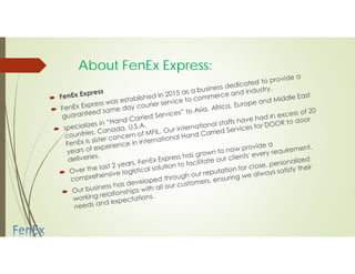 FenEx Express profile(Courier Service-Worldwide) | PDF