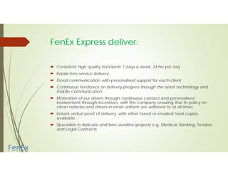 FenEx Express profile(Courier Service-Worldwide) | PDF