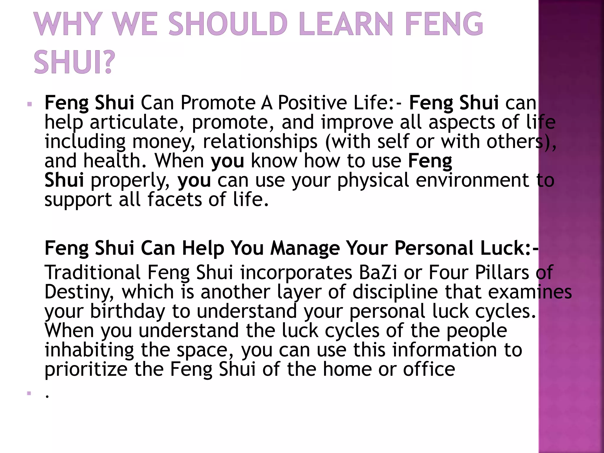 Institute of Vedic Astrology- Feng shui | PPTX