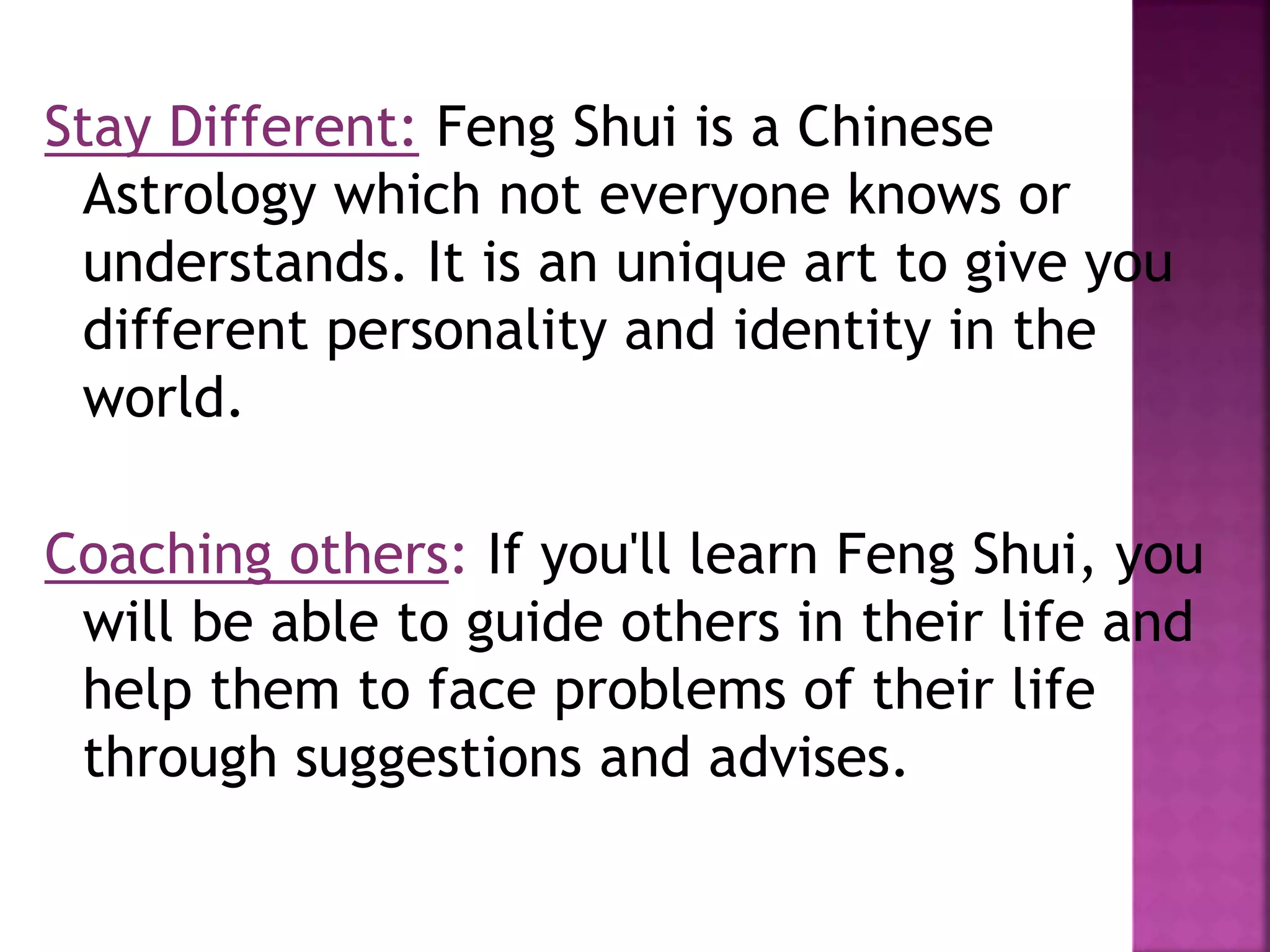 Institute of Vedic Astrology- Feng shui | PPTX