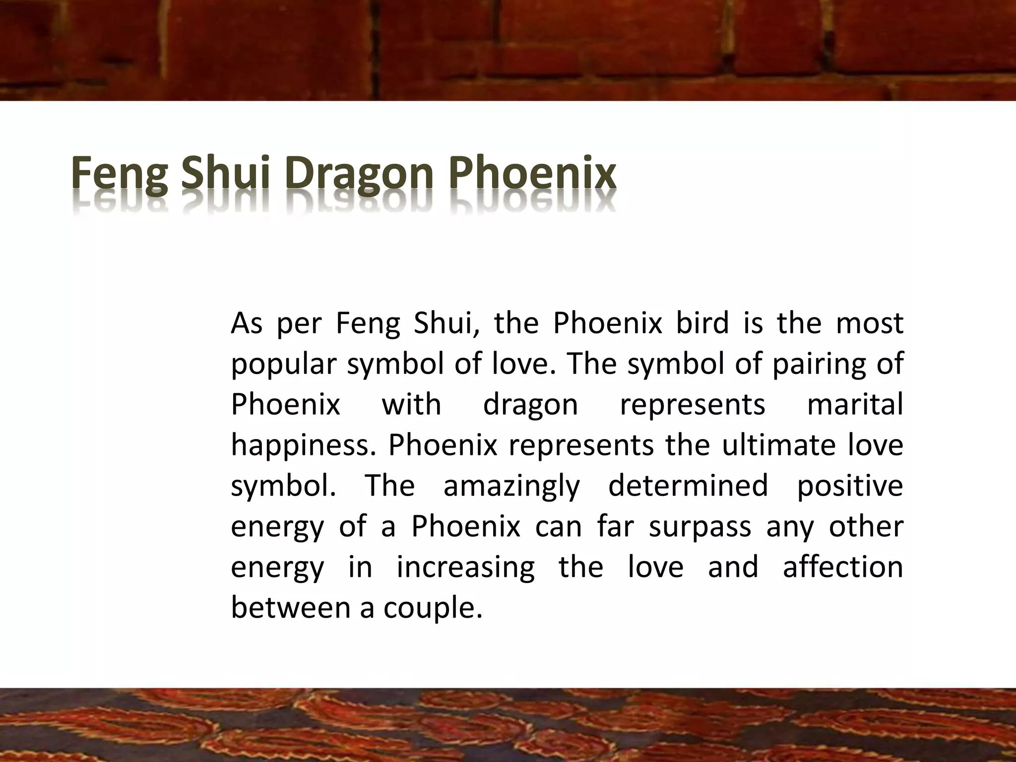 Feng shui dragon phoenix | PPT