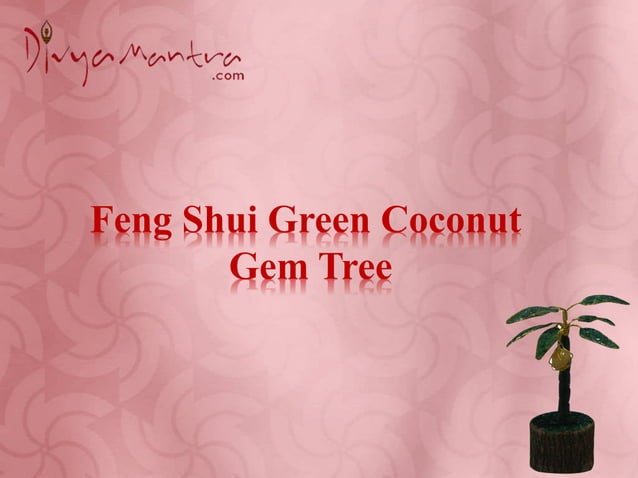 Feng shui green coconut gem tree | PPT
