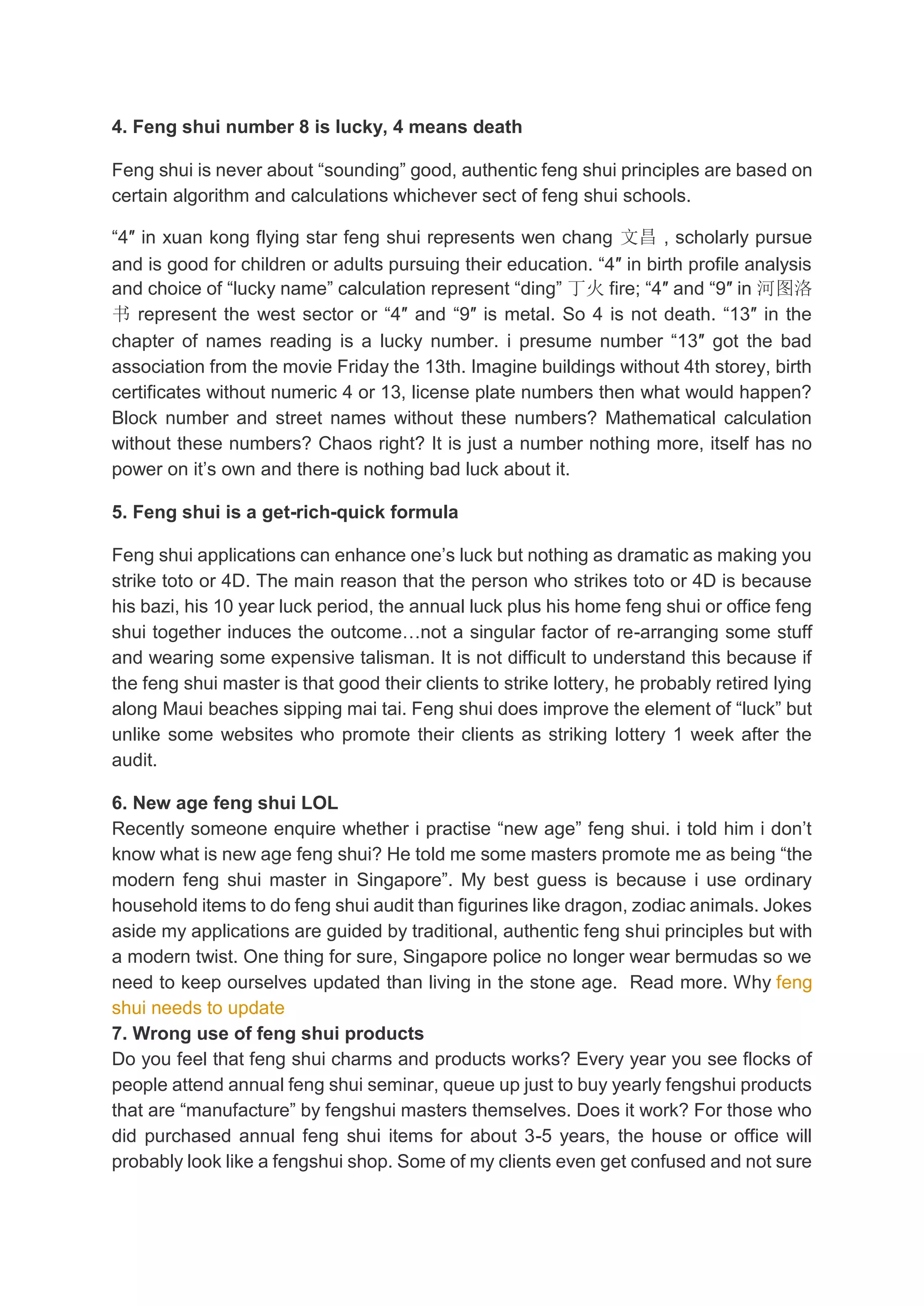 Feng shui myths | PDF