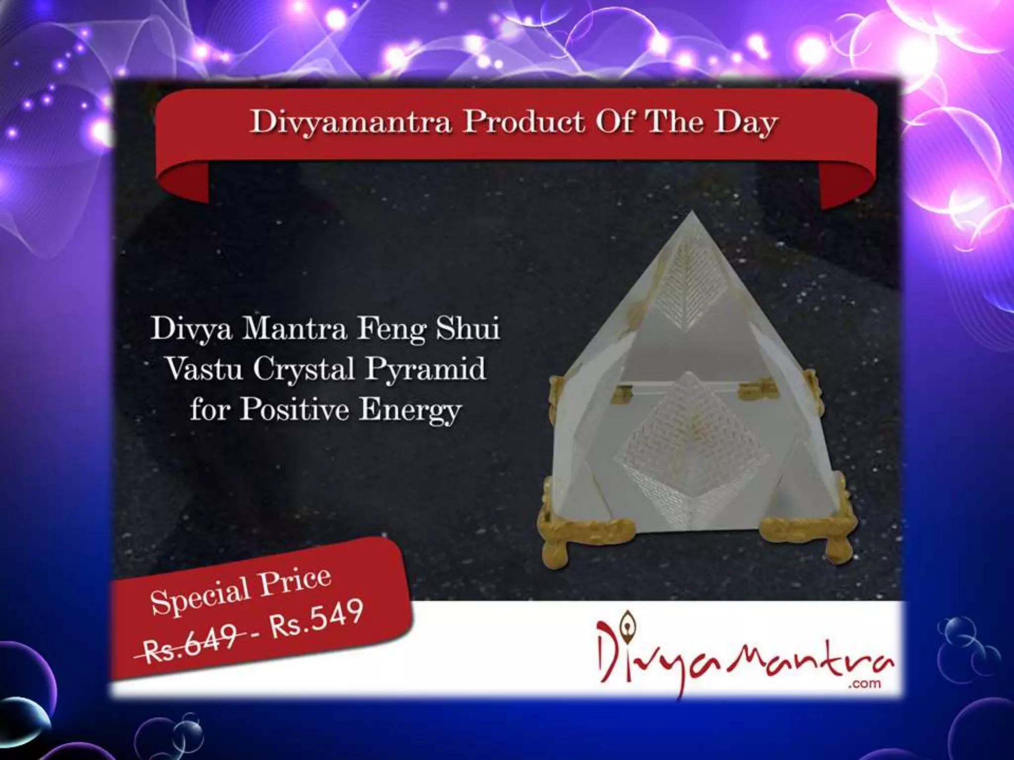 Feng shui vastu crystal pyramid for positive energy divyamantra ...